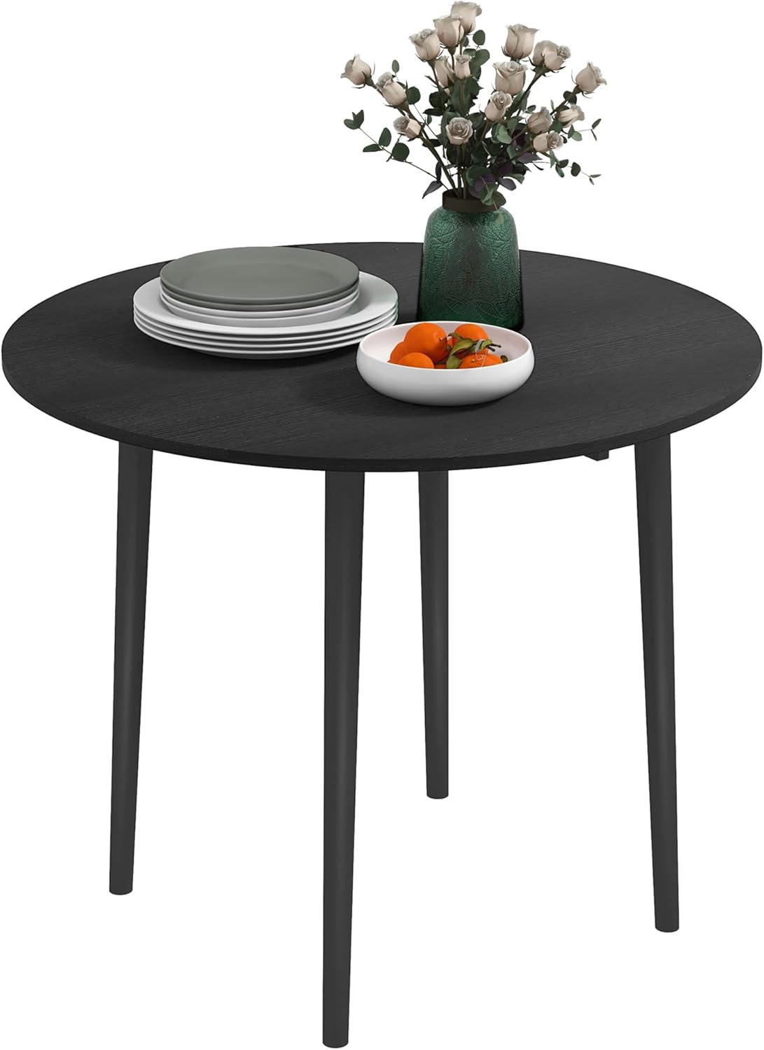 Amazon.com - HOMCOM 35" Small Kitchen Table, Collapsible Drop Leaf ...