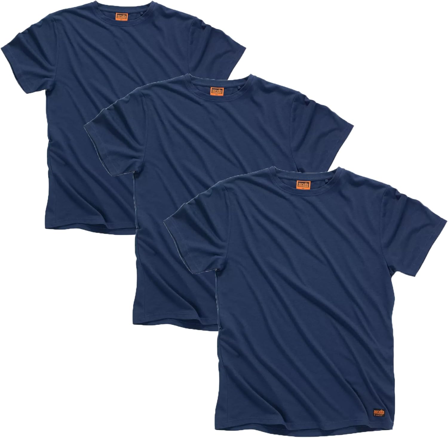 Tool Monkey Scruffs Worker T-Shirt, Trade Shirt with Longer Body Design, Pack of 3 (UK, Alpha, M ...