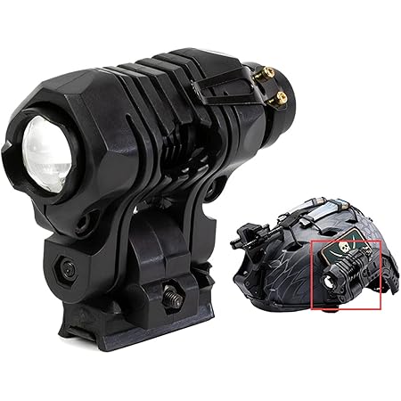 Amazon.com: Higoo Tactical Flashlight Helmet Mounted LED Light ...