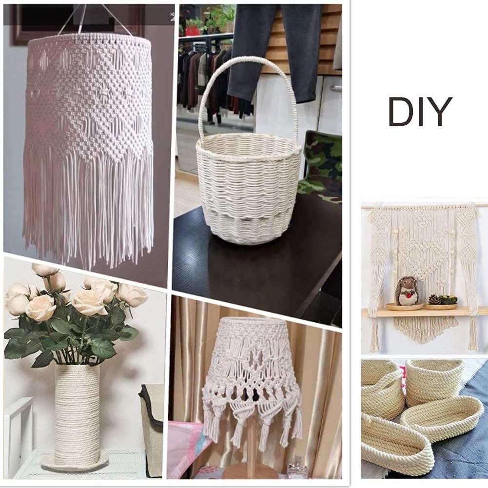 KU Syang Macrame Rope Kit with Natural Cotton Macrame Cord,Metal Floral ...