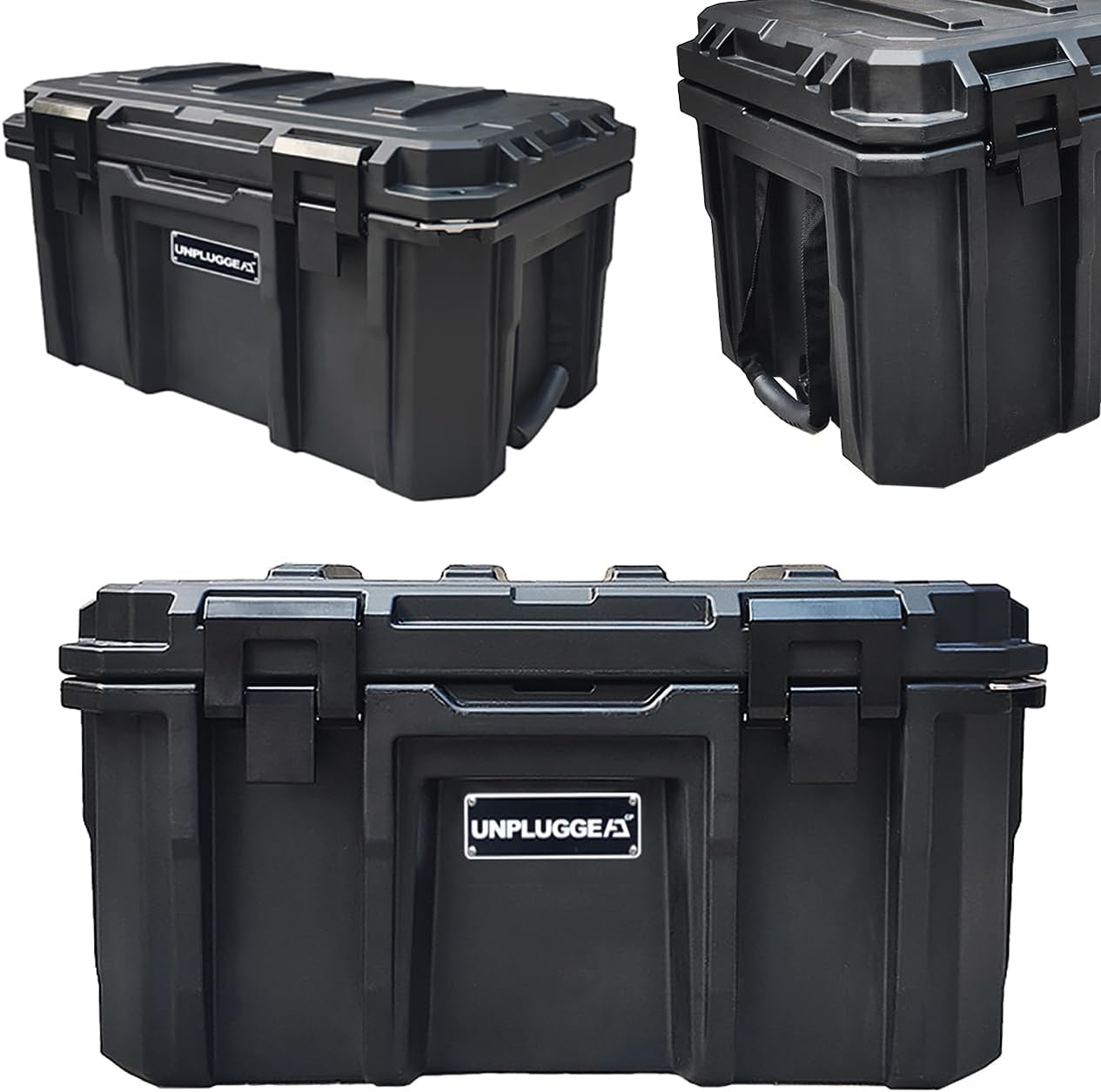 Amazon.co.jp: ツールボックス 黒 ブラック 53QT 103QT 116QT 169QT 4サイズ展開 大容量 キャンプ 大型 ハード 釣り おしゃれ マルチギアコンテナ マルチ ...