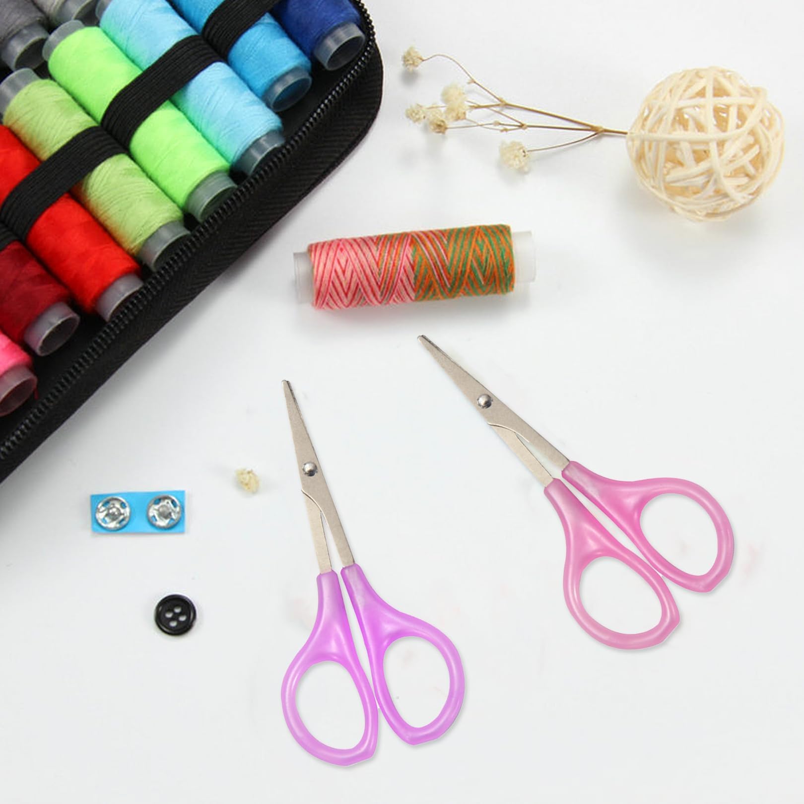 Sewing Scissors 4.72inch Portable Small Stainless With Handle And Cover ...