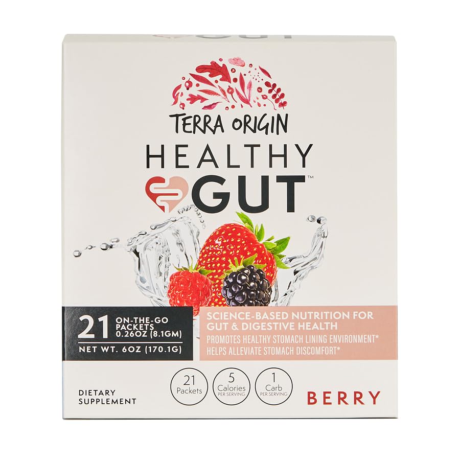 Amazon.com: TERRA ORIGIN Healthy Gut Stick Packs, L-Glutamine, Slippery ...