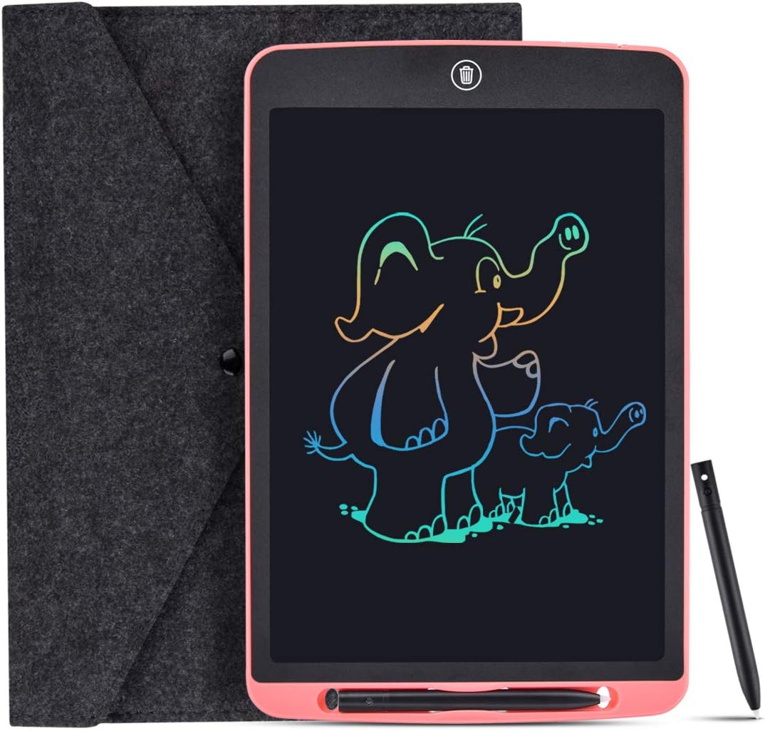LCD Writing Tablet 12 Inch Colorful Electronic Graphics Tablet for Kids ...