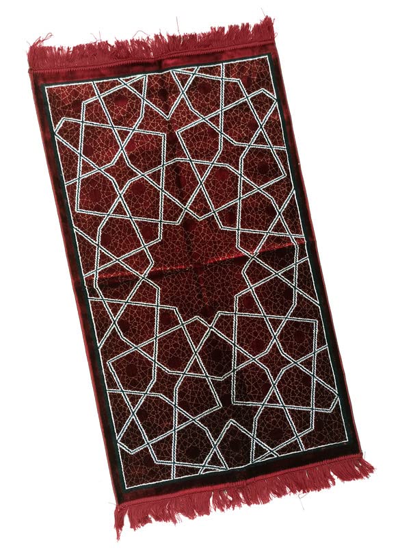 Buy ADIRNY Velvet Prayer Mat Musalla Janamaz for Namaz Muslim 46x26 ...