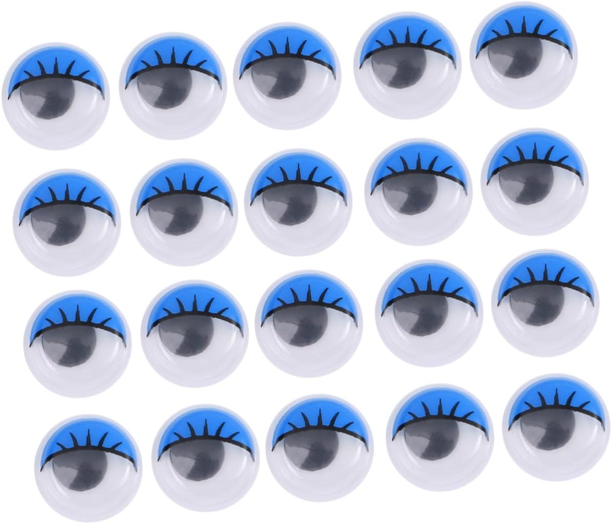 Amazon.com: KONTONTY 100Pcs Blue Wiggly Wobbly Googly Eyes with ...
