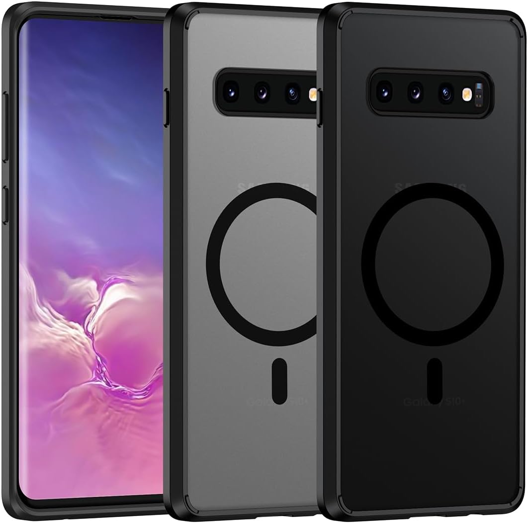 Amazon.com: TIANNIUKE Funda magnética para Samsung Galaxy S10 Plus, translúcida mate antihuellas ...