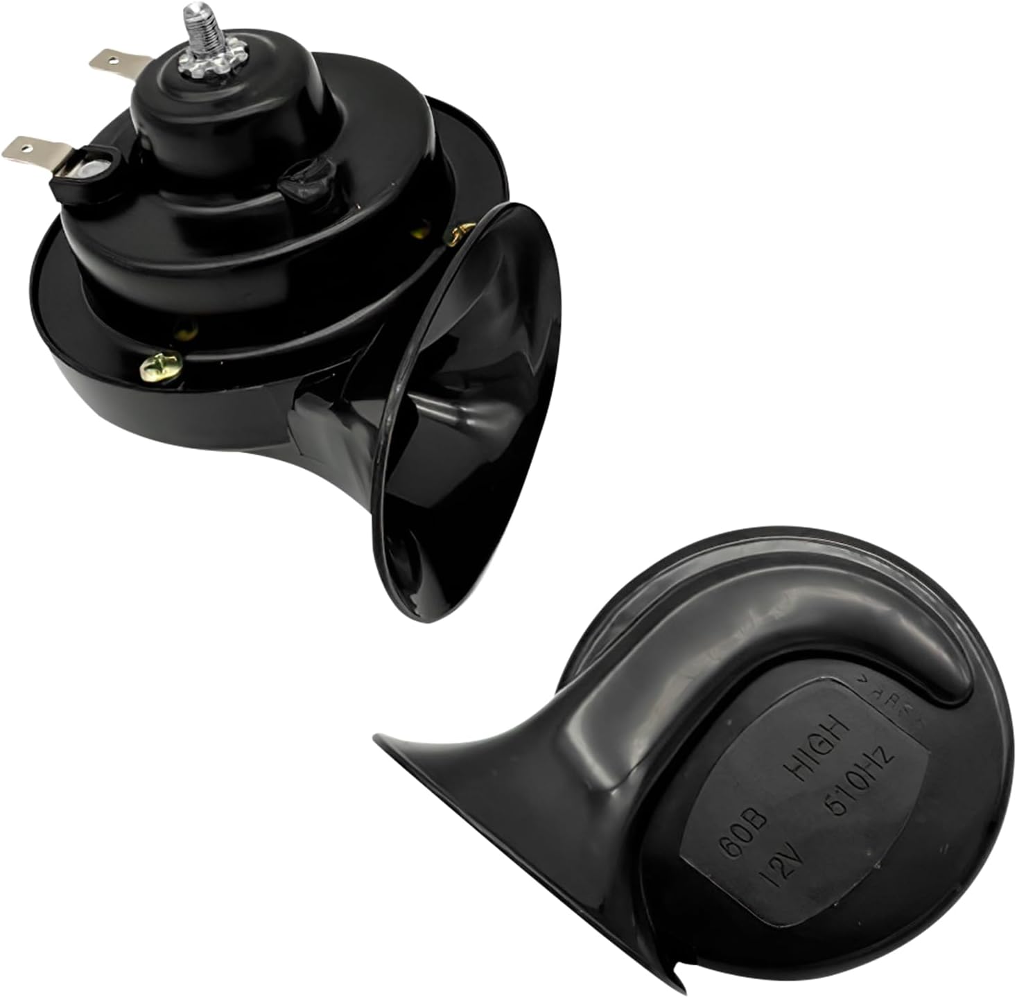 2 Pcs Universal Car Horn Loud Snail Horn Waterproof Electric Horn Kit ...