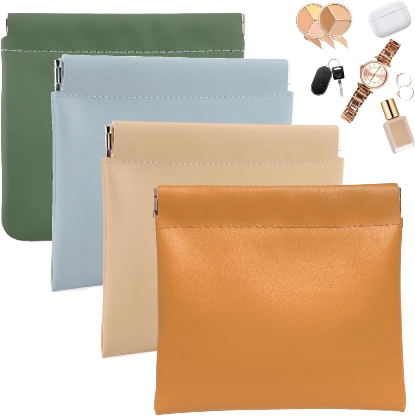 Amazon.com : LISKCK 4 PCS Mini Portable Cosmetic Bags for Women, Small ...
