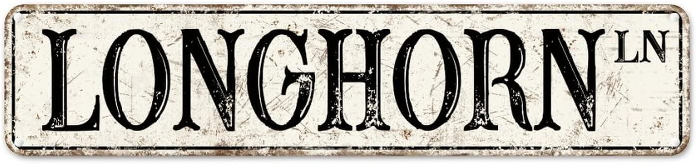 Amazon.com: Longhorn Custom Street Sign Longhorn Signs Vintage Longhorn ...