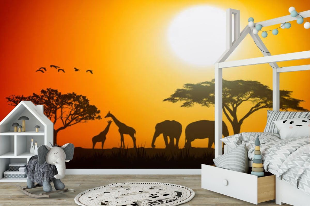 Savanna Wallpaper Bedroom Designs Theme Wall Mural "Savanna" My Kids
