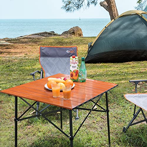 Snapklik.com : PORTAL Lightweight Aluminum Folding Square Table Roll Up ...