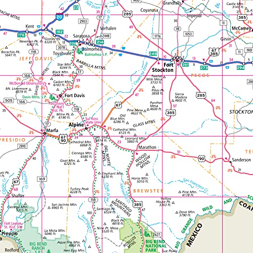 Snapklik.com : Rand McNally Easy To Fold: Texas State Laminated Map