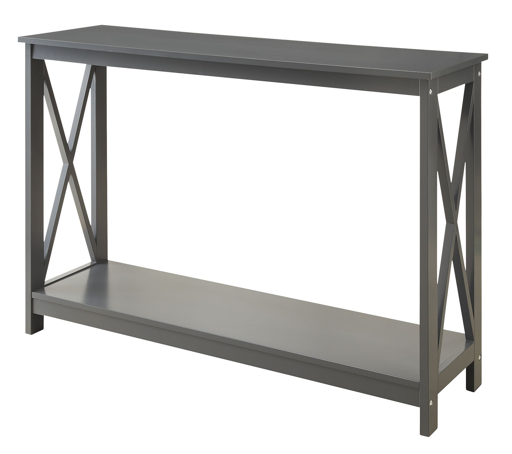 Snapklik.com : RAAMZO Grey Finish 3-Tier X-Design Occasional Console ...