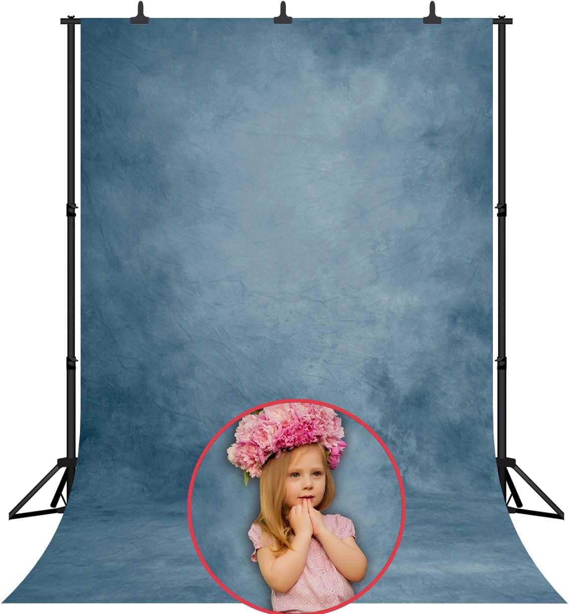 Amazon.com : DePhoto Retro Art Blue Portrait Backdrop Graduation ...