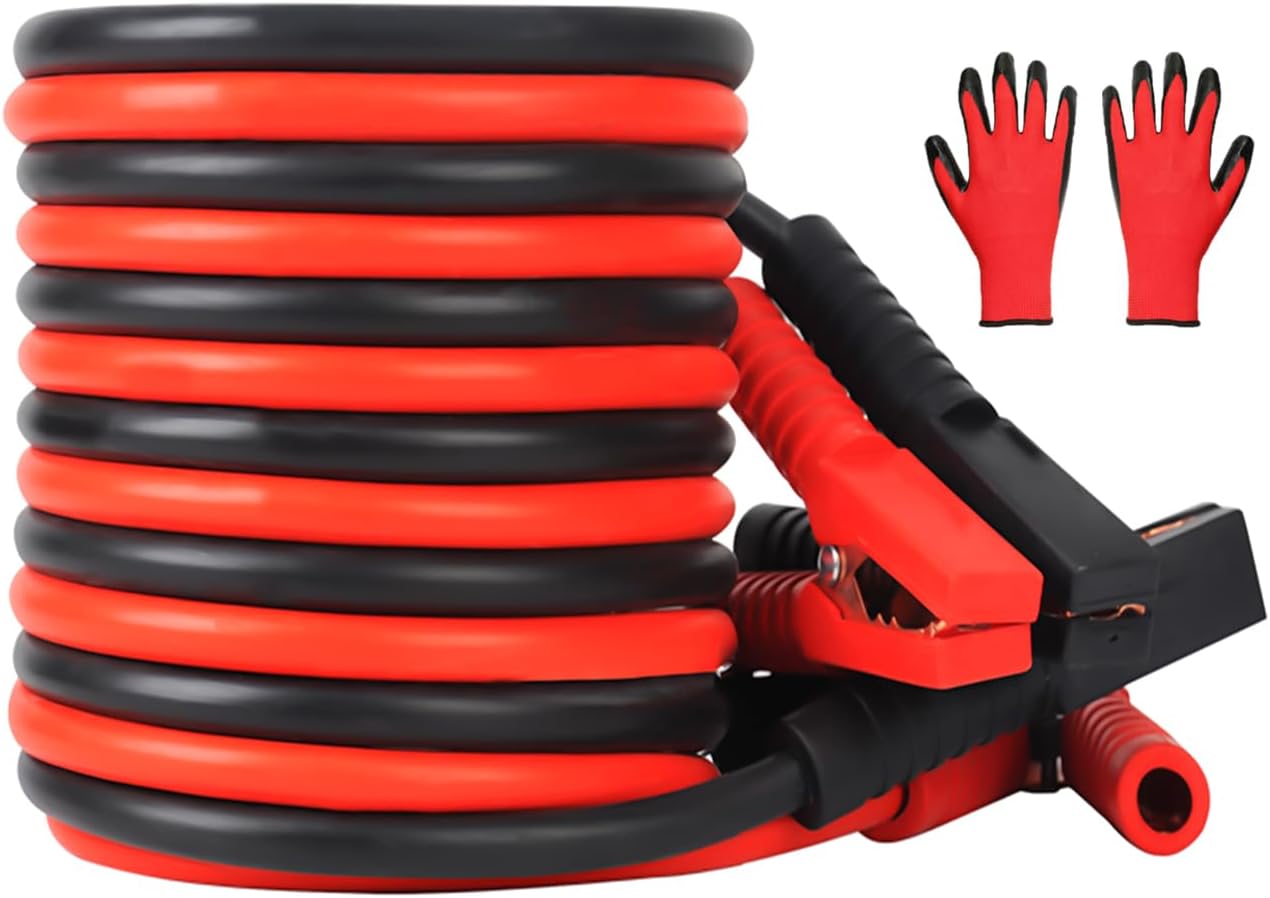 Amazon.com: 0 Gauge 30FT Jumper Cables, Commercial Grade Automotive ...