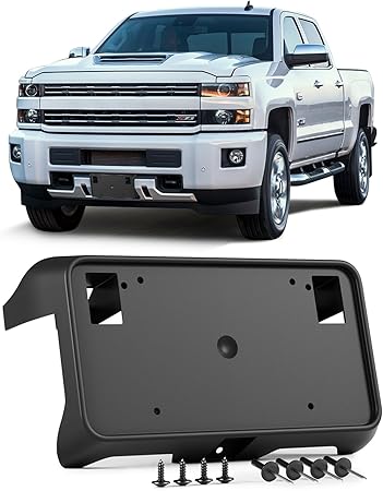 Amazon.com: Silverado Front License Plate Bracket for 2016 2017 2018 ...