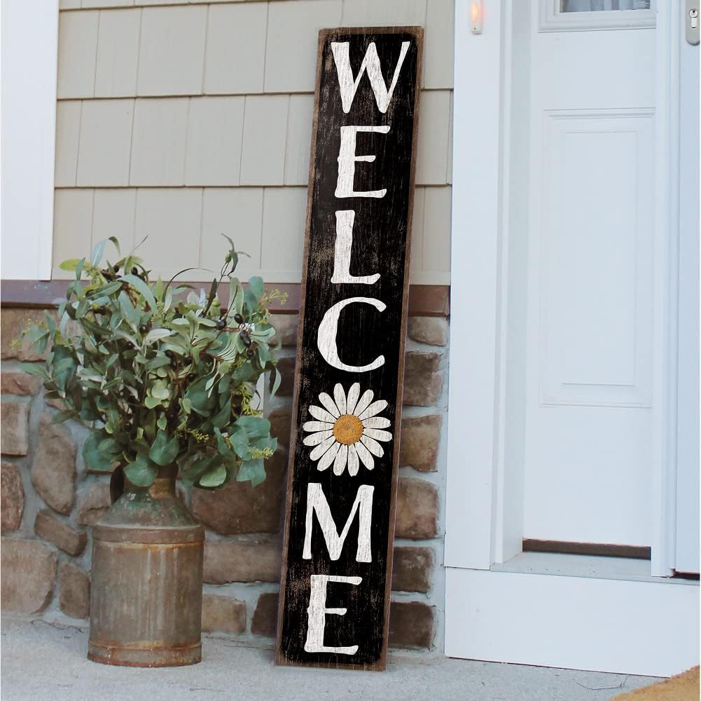 Amazon.com : My Word! Welcome Check w/Sunflower Porch Board Welcome ...
