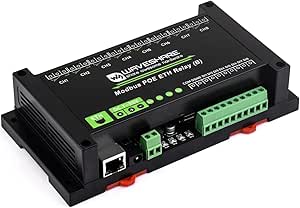 Waveshare 8-Ch Ethernet Relay Module with Digital Input, Modbus RTU ...