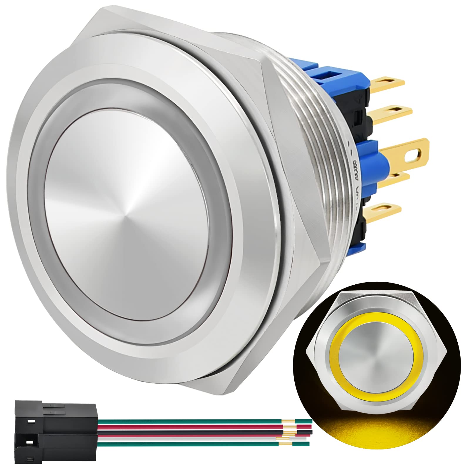 Snapklik.com : 30mm Momentary Push Button Switch 1.18in Big Head ...