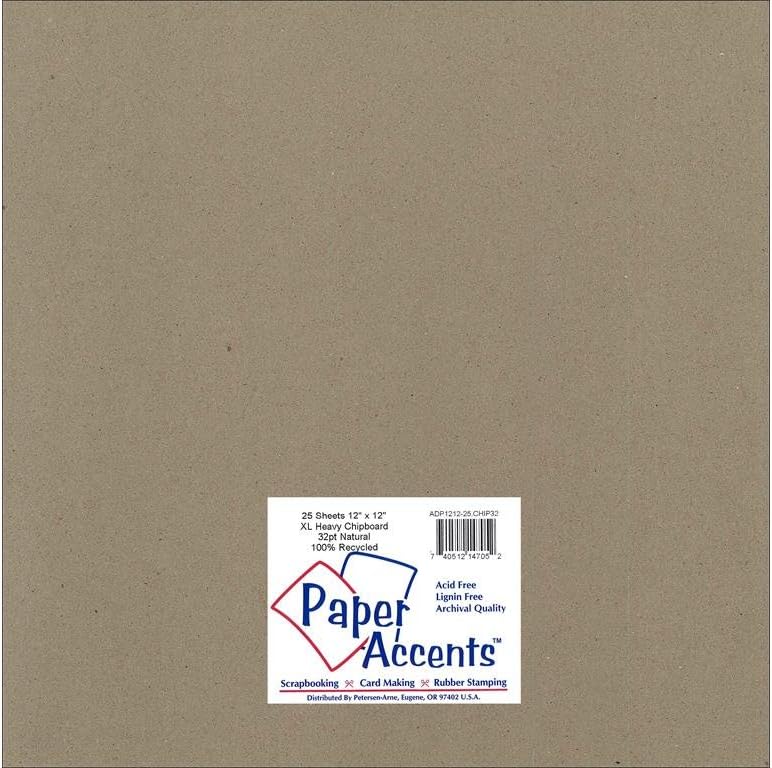 Amazon.com: Chipboard 12x12 XL Heavy 32pt 25pcPk Natural