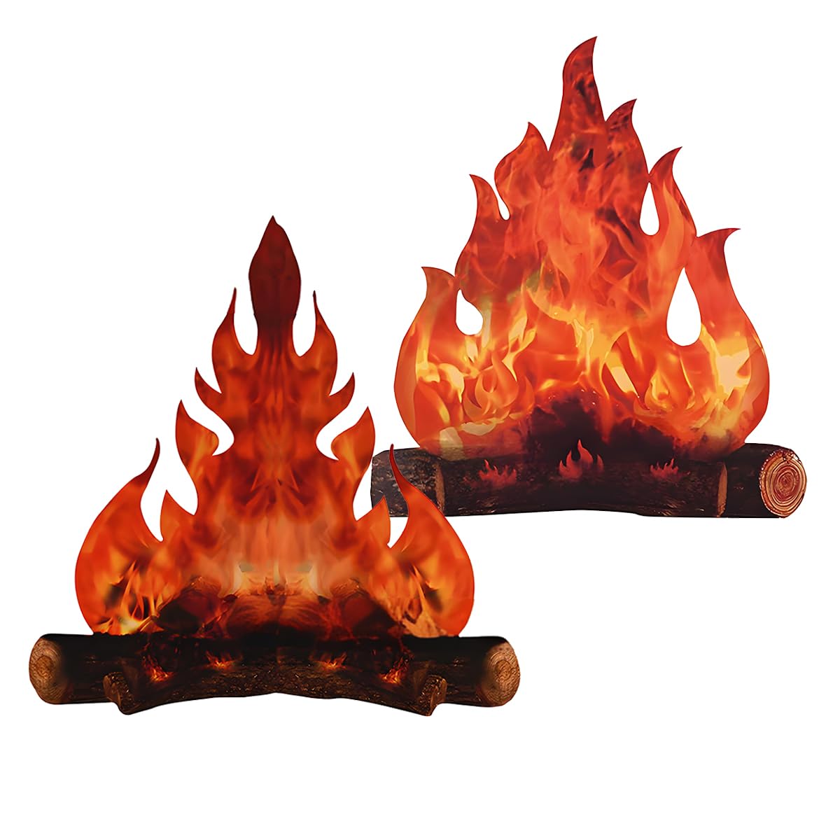 Amazon.com : Fake Campfire Decoration - 3D Cardboard Fake Fire ...