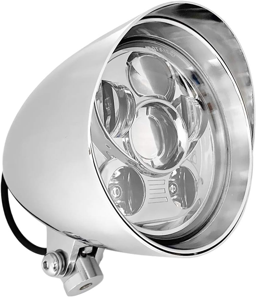 Amazon.com: TASWK 5.5" Motorcycle Headlight For Cruiser Chopper Cafe ...