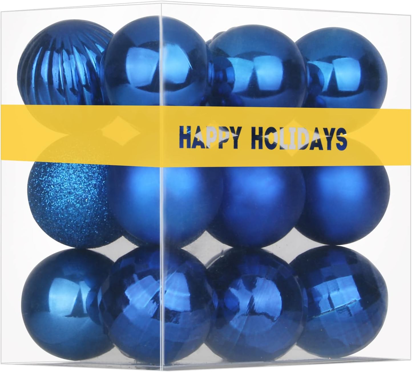 Amazon.com: Uiifan Set of 24 Christmas Glass Balls Ornaments Clear Ball ...