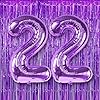 Amazon.com: KatchOn, 22 Balloon Number Purple - 40 Inch | 22 Number ...