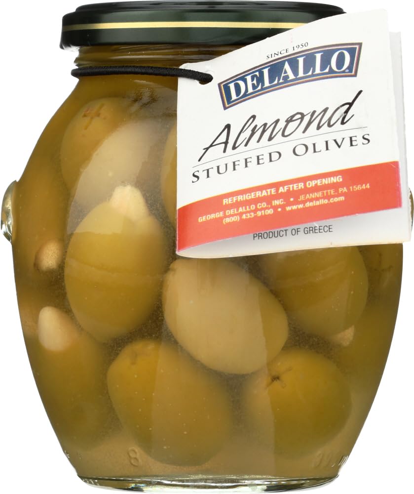 Amazon.com : DELALLO Olives Almond Stuffed, 7 OZ : Grocery & Gourmet Food