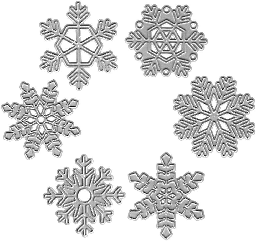 Amazon.com: ALIBBON 11 Pcs Christmas Snowflake Die Cuts for Card Making ...