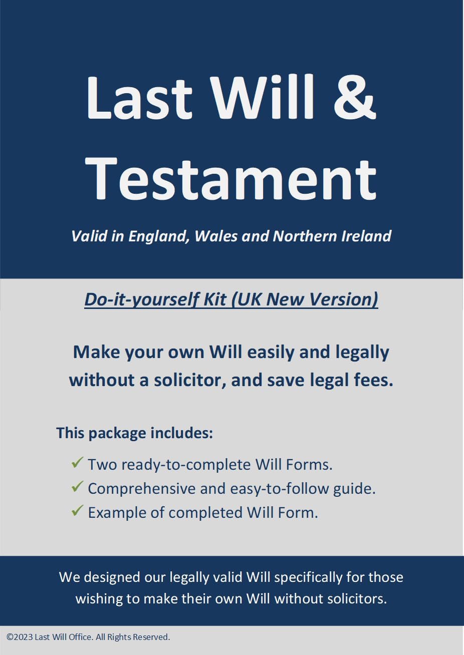 Last Will & Testament Forms | Will Writing Kit | 2025 Revised Latest ...