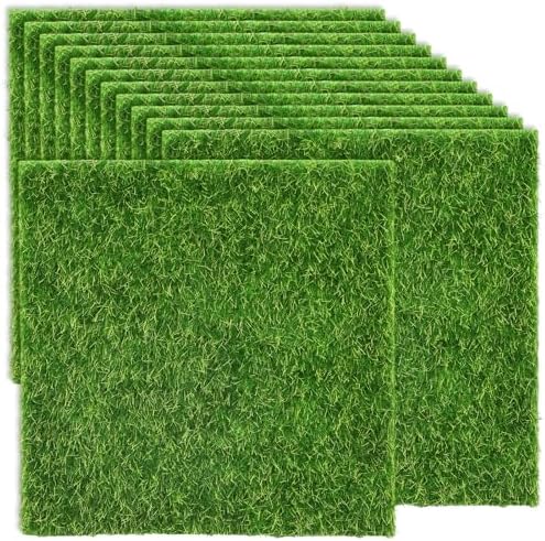 Amazon.com: 8 Packs Garden Craft Grass Fake Grass for Crafts 6 x 6 ...