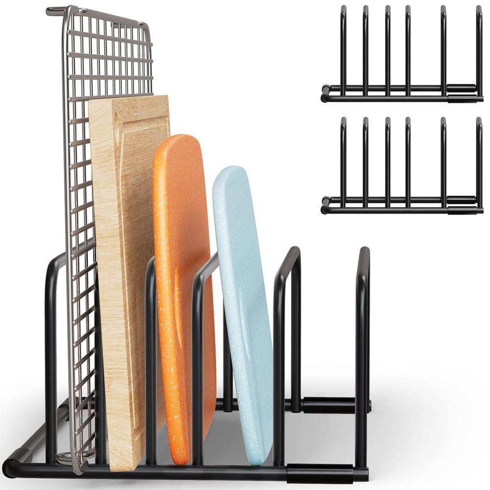 Lot de 2 supports de rangement pour planches à découper, plaques de ...