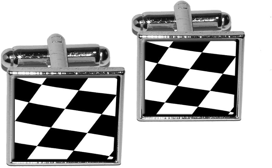 Amazon.com: GRAPHICS & MORE Checkered Flag - Racing Square Cufflink Set ...