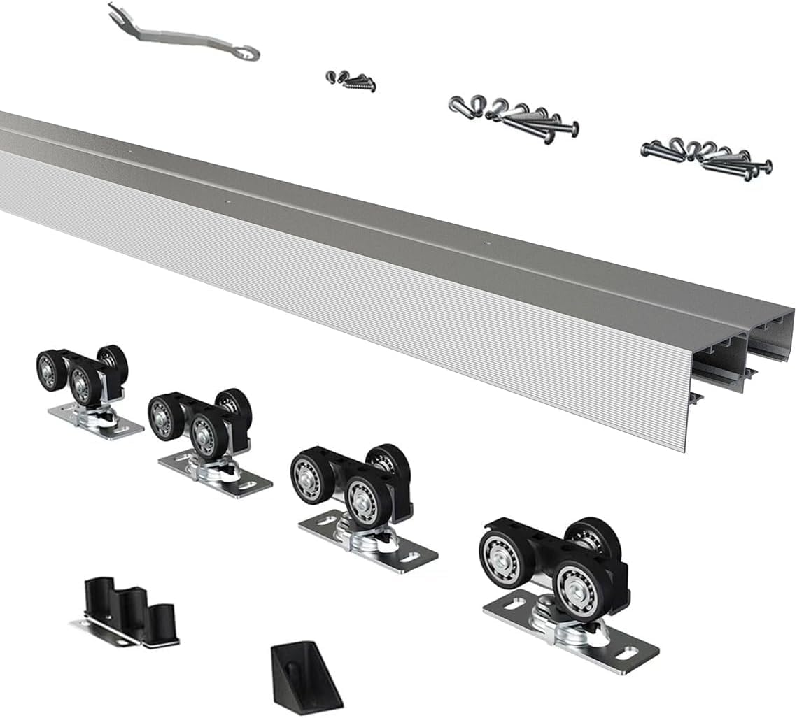 Amazon.com: SongYung Heavy Duty Bypass Sliding Closet Door Track ...