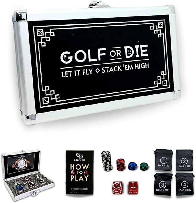 Amazon.com: Golf or Die Dice Game – On-Course Golf Game Set with Poker ...