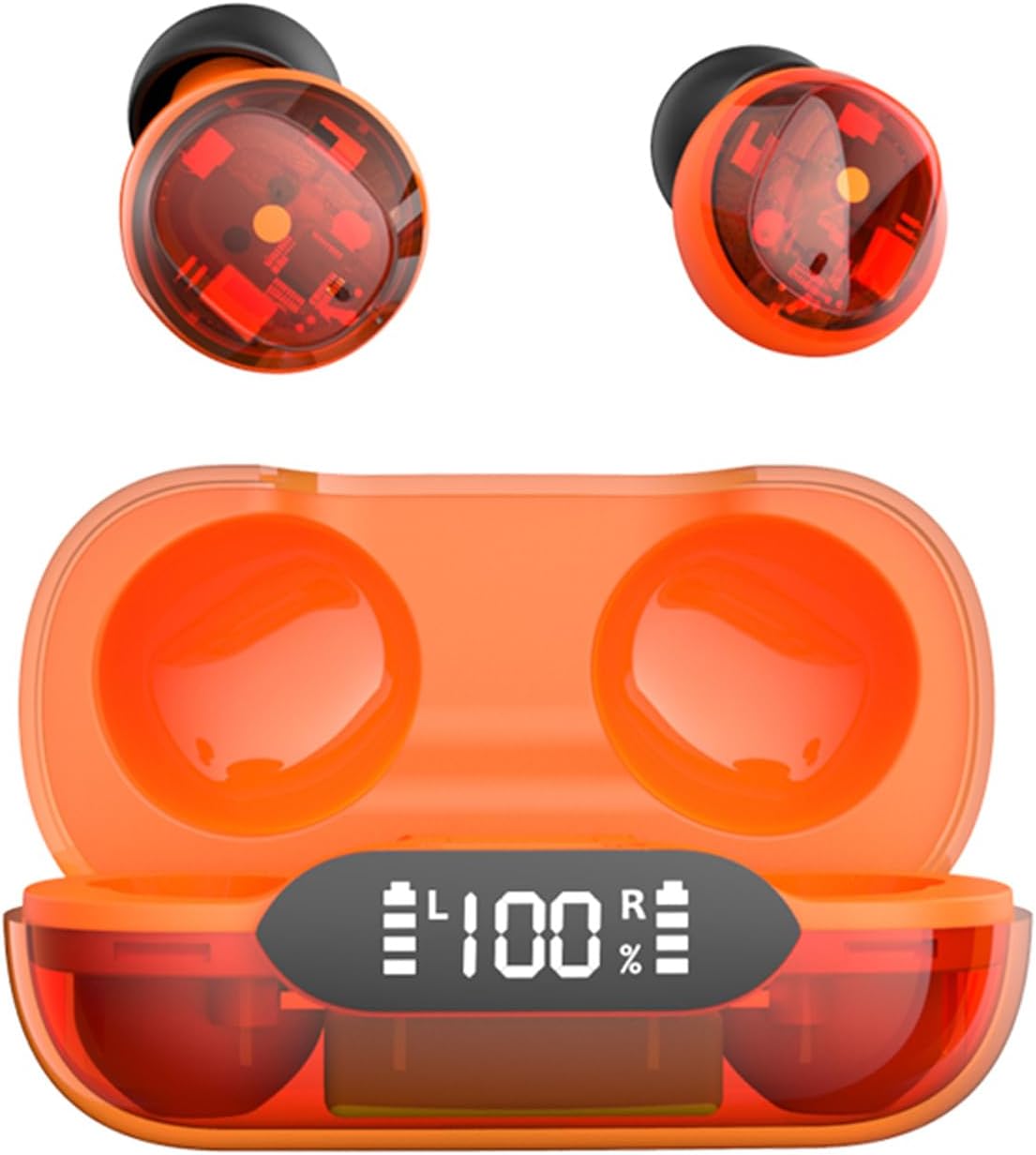Amazon.com: Xmenha H20 Orange Wireless Bluetooth In-Ear Earbuds for ...