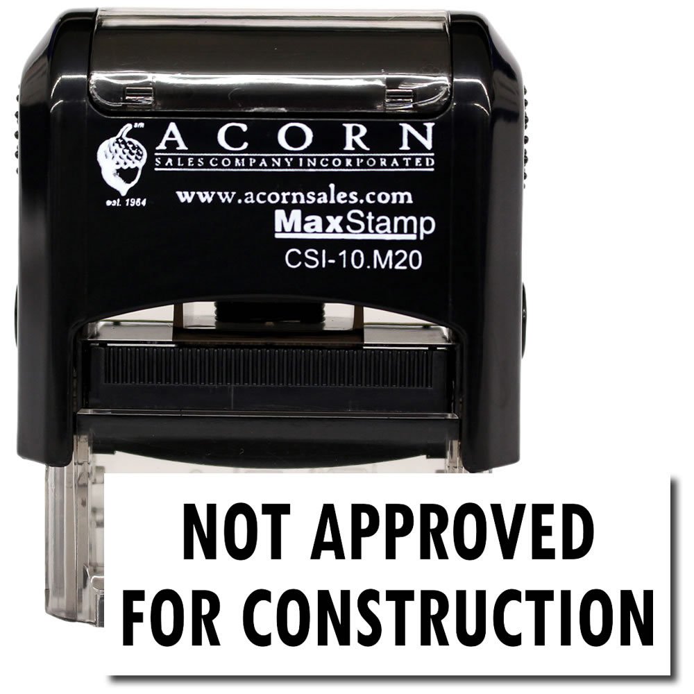 Amazon.com : Draft Stamp, Red Ink Self-Inking Not Approved for ...