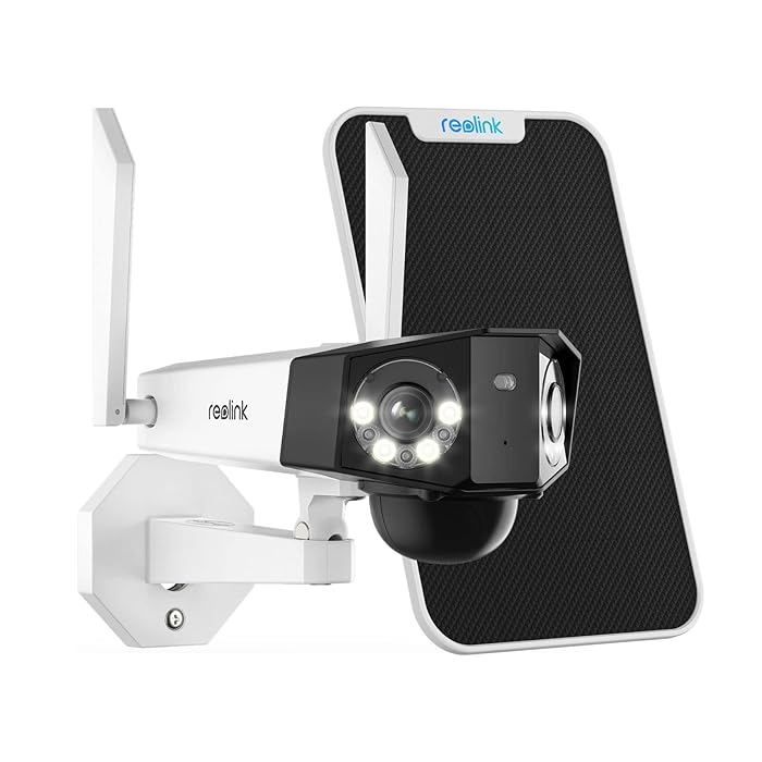 Buy 2K Security Battery Camera Outdoor Wireless Solar with Dual Lens ...