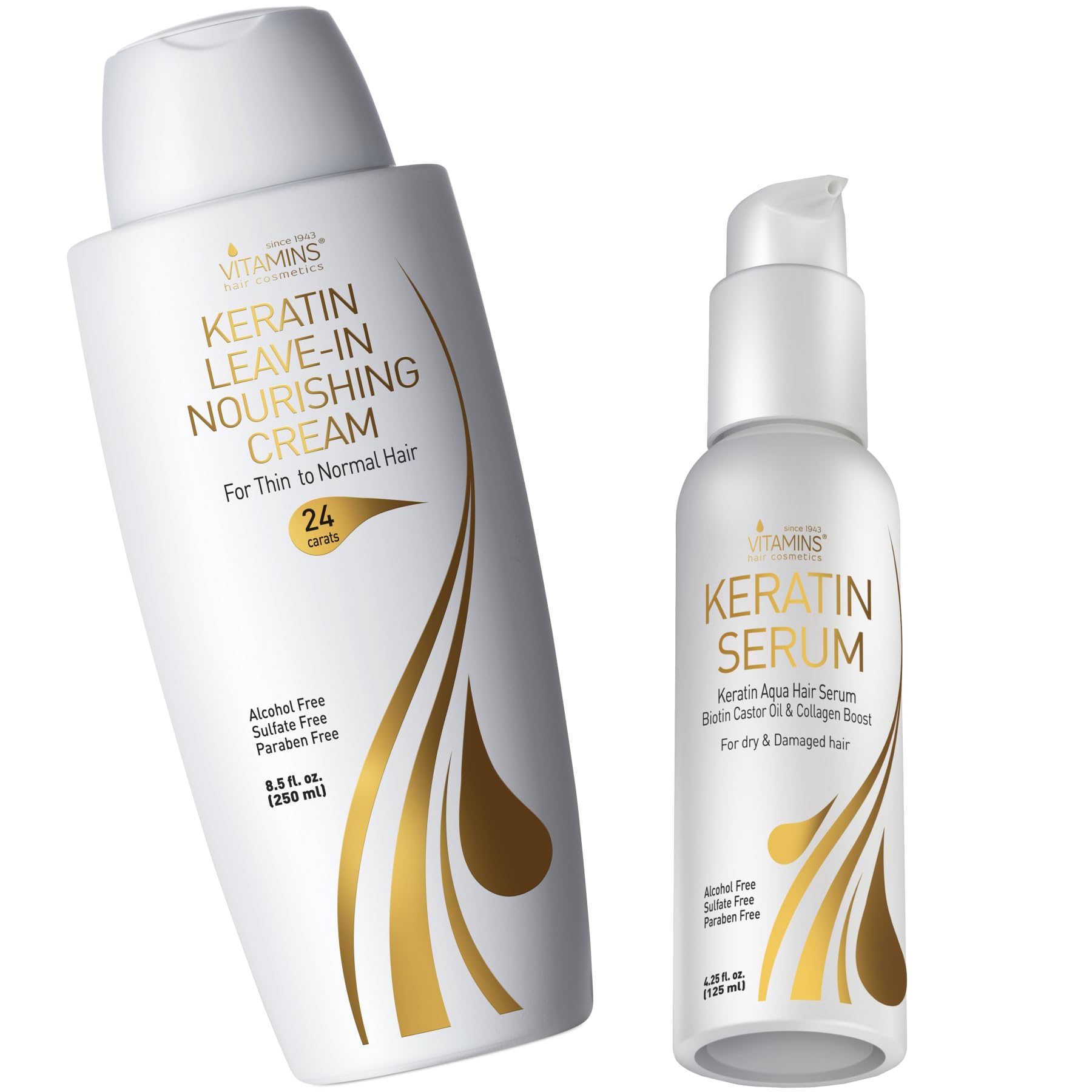 Amazon.com : Vitamins Keratin Thin Hair Leave-In Conditioner and Hair ...
