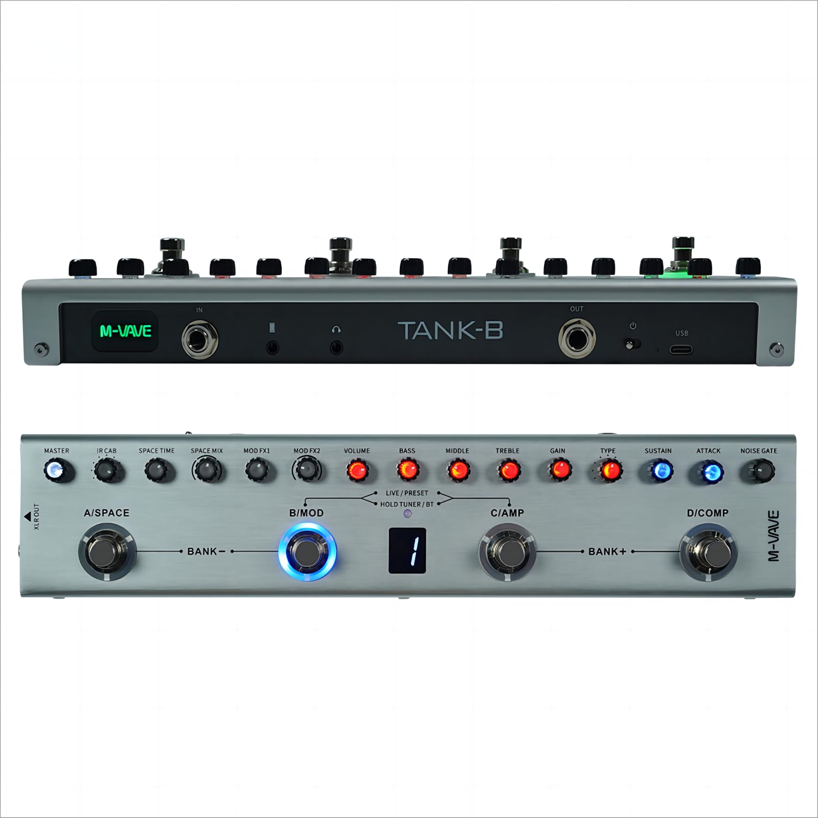 Cuvave cube baby efetor de baixo/bass,pedal de multiefeito M-VAVE Tank ...