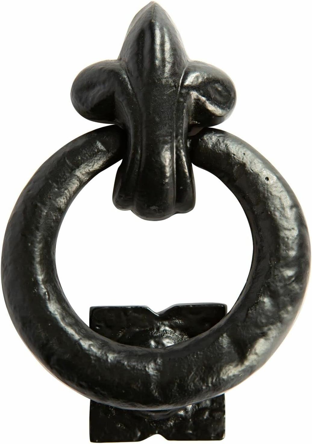 Fleur De LYS Black Antique Ring Door Knocker,Cast Iron Ring Knocker ...