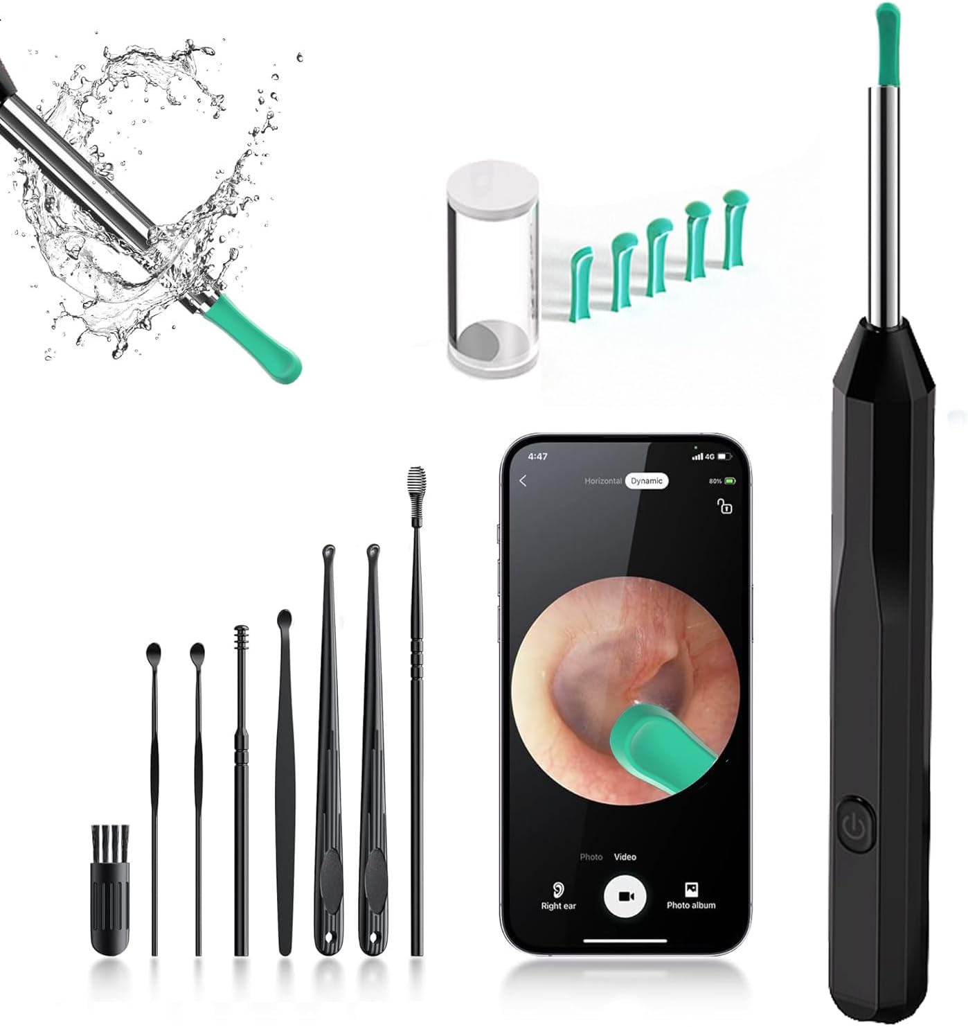 Amazon.com: AEX Earpick, NE3™ - CleanEar Pro, Rechargeable Ear Wax ...