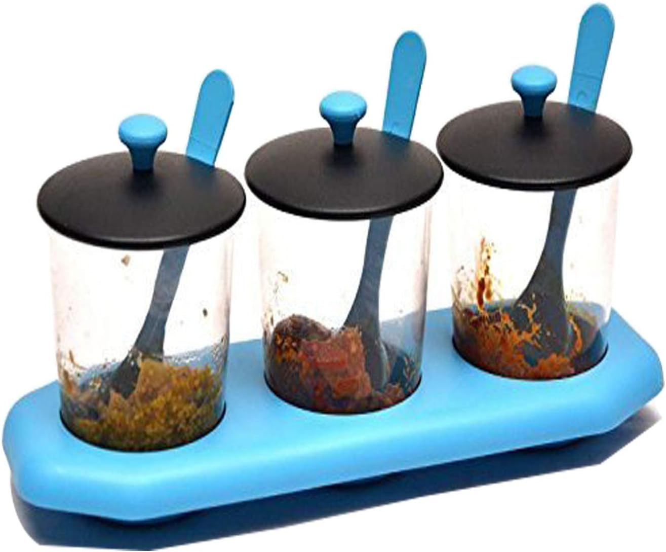 Amazon.com: YADNESH Spice Storage Jar with Spoons Multipurpose ...