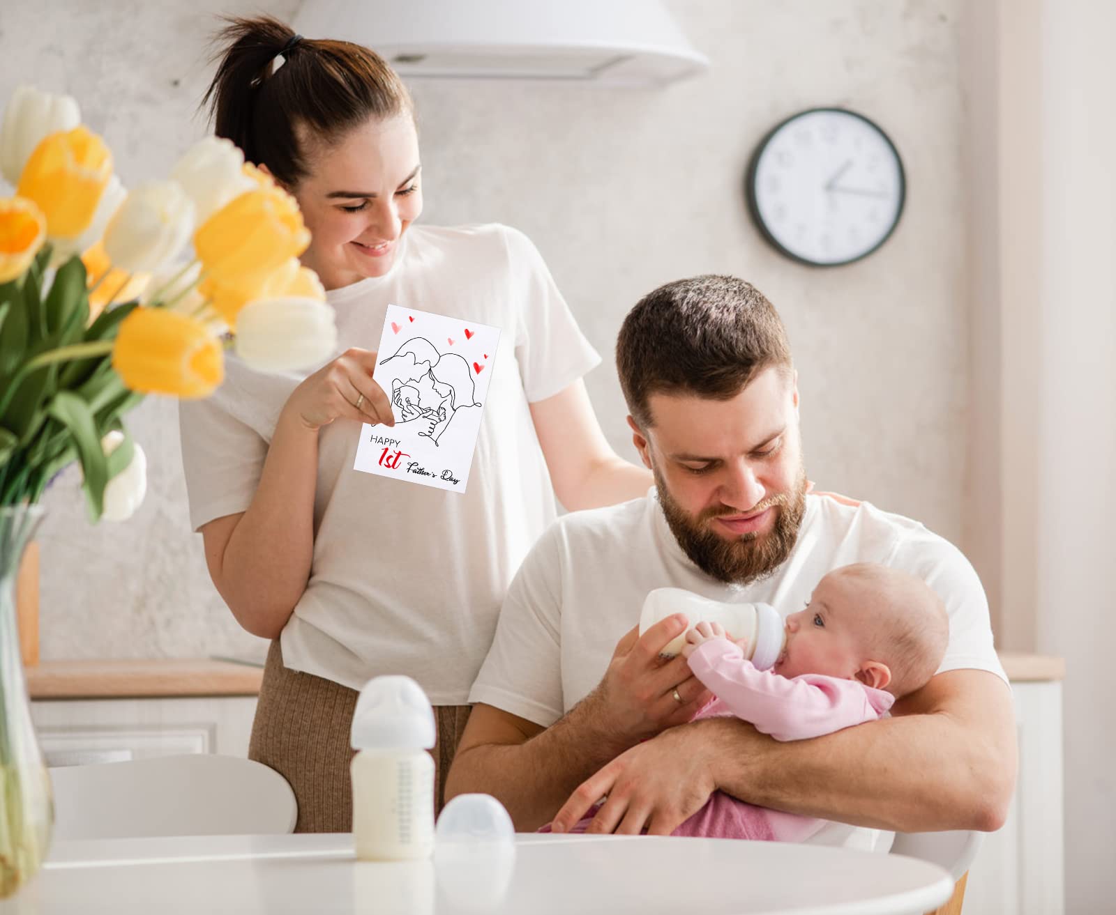 Snapklik.com : PETCEE First Fathers Day Card For Dad From Baby Daughter ...