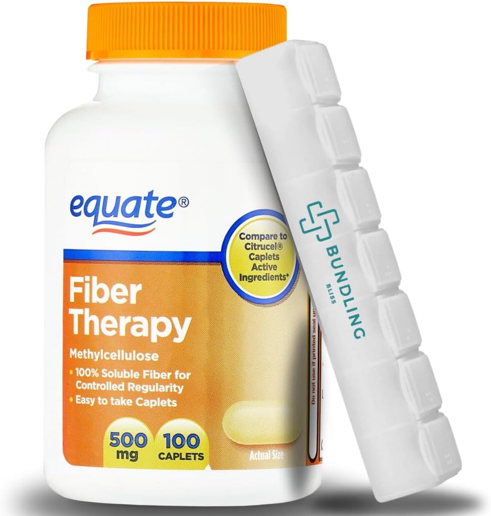 Amazon.com: Bundling Bliss Equate Fiber Therapy 500mg Supplement, 100 ...