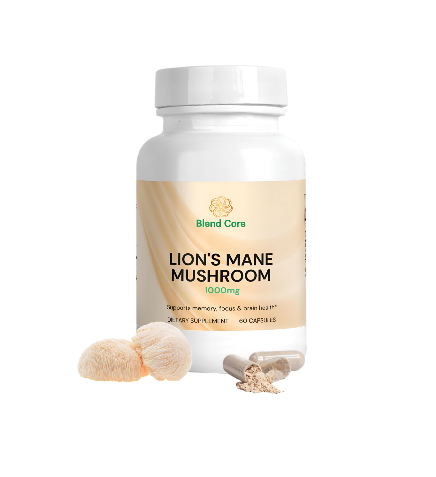 Amazon.com: Blend Core Lion's Mane Mushroom Nootropic Capsules ...