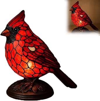 SheremArt Cardinal Lamp, Pubyfun Cardinal Lamp, Cardinal Bird Lamps, A ...