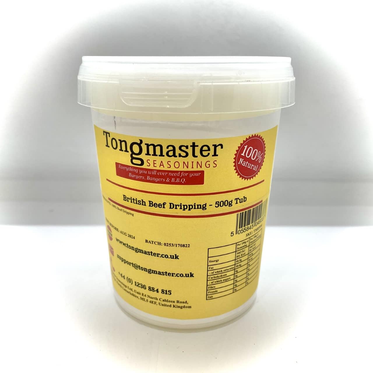 6 x British Superior Angus Beef Dripping - 500g Tub (Perfect for Roast ...